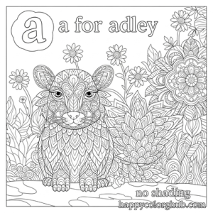 A for adley coloring pages – Happy Coloring Hub – Free Printable ...