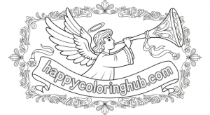 Angels visit mary and joseph coloring page – Happy Coloring Hub – Free ...