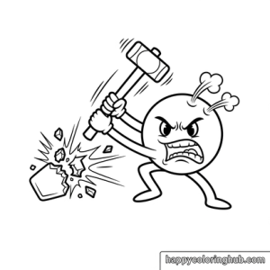 Angry emoji coloring page – Happy Coloring Hub – Free Printable ...