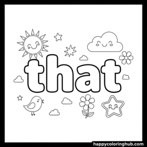 Color by sight word – Happy Coloring Hub – Free Printable Coloring ...