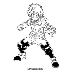 Deku coloring pages – Happy Coloring Hub – Free Printable Coloring ...