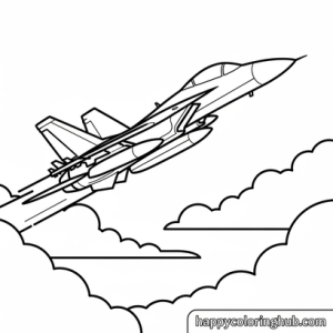 Fighter jet coloring pages – Happy Coloring Hub – Free Printable ...