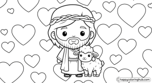 Free childrens coloring and activity pages of jesus the good shepherd ...