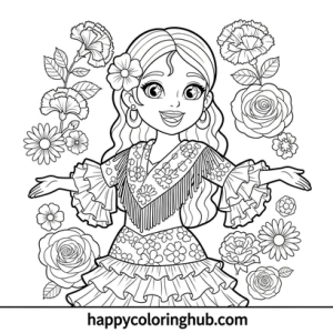 Free printable spanish color by number pages – Happy Coloring Hub ...