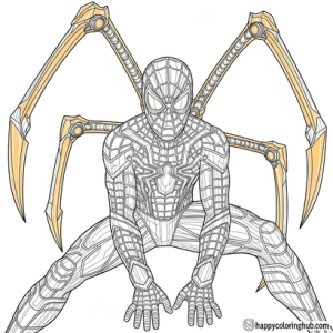 Iron spider coloring pages – Happy Coloring Hub – Free Printable ...