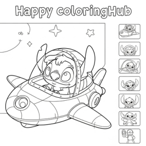 Lilo and stitch spaceship coloring pages – Happy Coloring Hub – Free ...