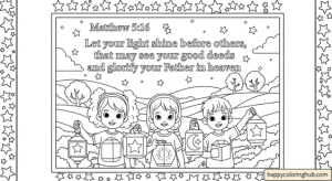 Matthew 5 16 coloring page – Happy Coloring Hub – Free Printable ...