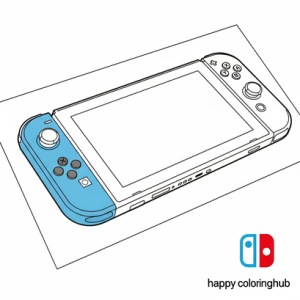 Nintendo switch coloring pages – Happy Coloring Hub – Free Printable ...