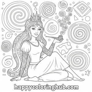 Princess stoner coloring book pages – Happy Coloring Hub – Free ...