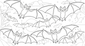 Free printable halloween bats coloring pages – Happy Coloring Hub ...