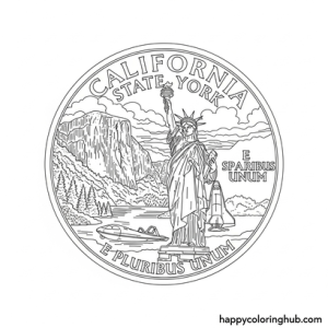 State quarters coloring pages – Happy Coloring Hub – Free Printable ...