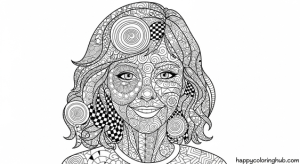 Teenage girl coloring pages for teens – Happy Coloring Hub – Free ...