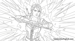 The witcher coloring pages – Happy Coloring Hub – Free Printable ...