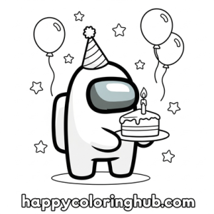 Among us colouring – Happy Coloring Hub – Free Printable Coloring Pages ...