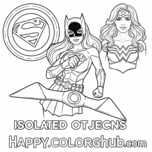 Batgirl supergirl and wonder woman coloring pages – Happy Coloring Hub ...