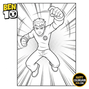 Ben 10 coloring pages – Happy Coloring Hub – Free Printable Coloring ...