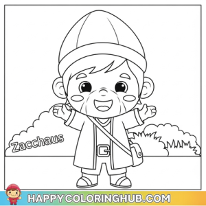 Bible story coloring pages zacchaeus – Happy Coloring Hub – Free ...