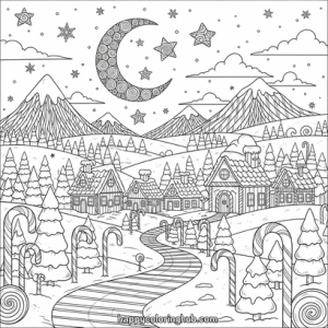 Candy cane story color page – Happy Coloring Hub – Free Printable ...