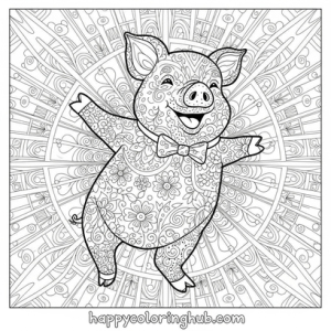 Coloring pages pig – Happy Coloring Hub – Free Printable Coloring Pages ...