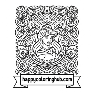 Disney princess adult coloring pages – Happy Coloring Hub – Free ...