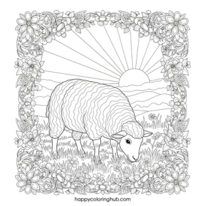 Farm coloring pages for adults – Happy Coloring Hub – Free Printable ...