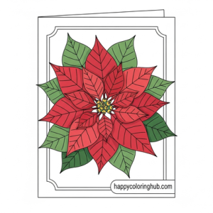 Foldable christmas card coloring pages – Happy Coloring Hub – Free ...