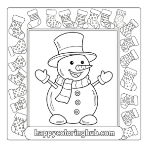 Free christmas mini coloring pages for kids – Happy Coloring Hub – Free ...
