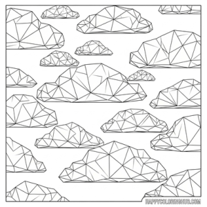 Free printable bold and simple cloud patterns – Happy Coloring Hub ...