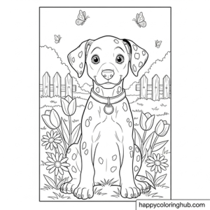 Free printable dalmatian puppy coloring pages – Happy Coloring Hub ...