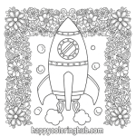 Free printable rocket ship coloring page – Happy Coloring Hub – Free ...