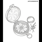 Free printable thick line compass sheets – Happy Coloring Hub – Free ...