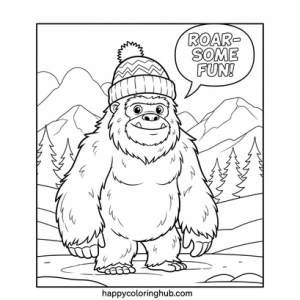 Free yeti coloring pages – Happy Coloring Hub – Free Printable Coloring ...