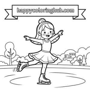 Ice skating coloring pages printable – Happy Coloring Hub – Free ...