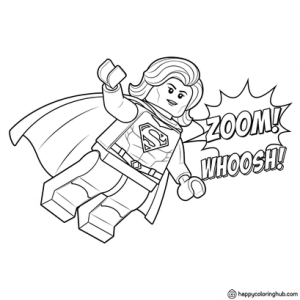 Lego super girl coloring pages – Happy Coloring Hub – Free Printable ...
