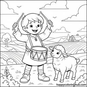 Little drummer boy coloring page – Happy Coloring Hub – Free Printable ...