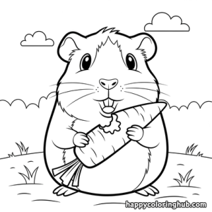 Realistic guinea pig coloring pages – Happy Coloring Hub – Free ...