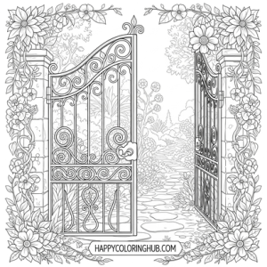 Secret garden coloring book pages – Happy Coloring Hub – Free Printable ...