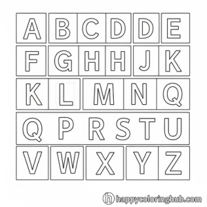 Simple geometric squares coloring sheets – Happy Coloring Hub – Free ...