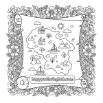 Simple map scroll bold coloring page – Happy Coloring Hub – Free ...