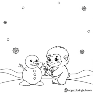 Yeti free coloring pages – Happy Coloring Hub – Free Printable Coloring ...
