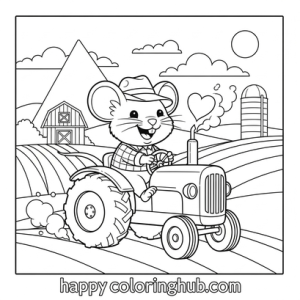 Free printable farm mouse coloring pages – Happy Coloring Hub – Free ...