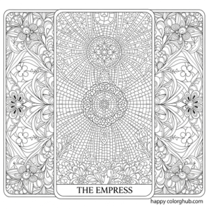 Funny mosaic tarot cards coloring page – Happy Coloring Hub – Free ...