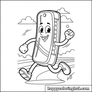 Musical instruments running coloring page – Happy Coloring Hub – Free ...