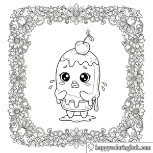 Doodle ice cream coloring page for relaxation – Happy Coloring Hub ...