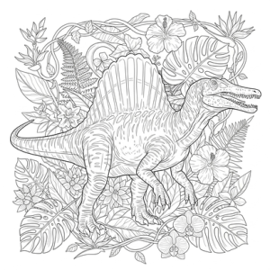 Spinosaurus coloring page for kids – Happy Coloring Hub – Free ...